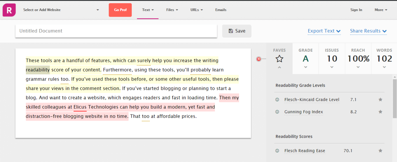 5 Freemium writing tools to boost readability score - Elicus